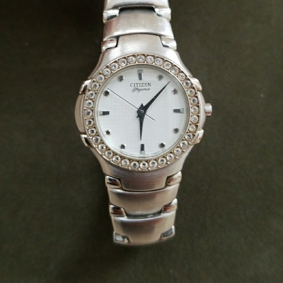 Citizen | Accessories | Citizen Watch Silver With Diamond Bezel | Poshmark